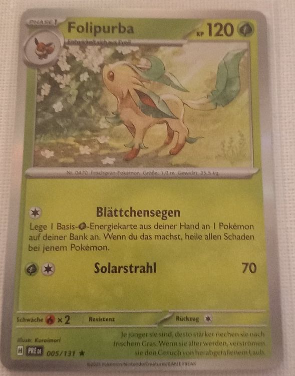 Pokemon Prismatische Entwicklungen Folipurba Holo 005/131 (Neu (gemäss ...