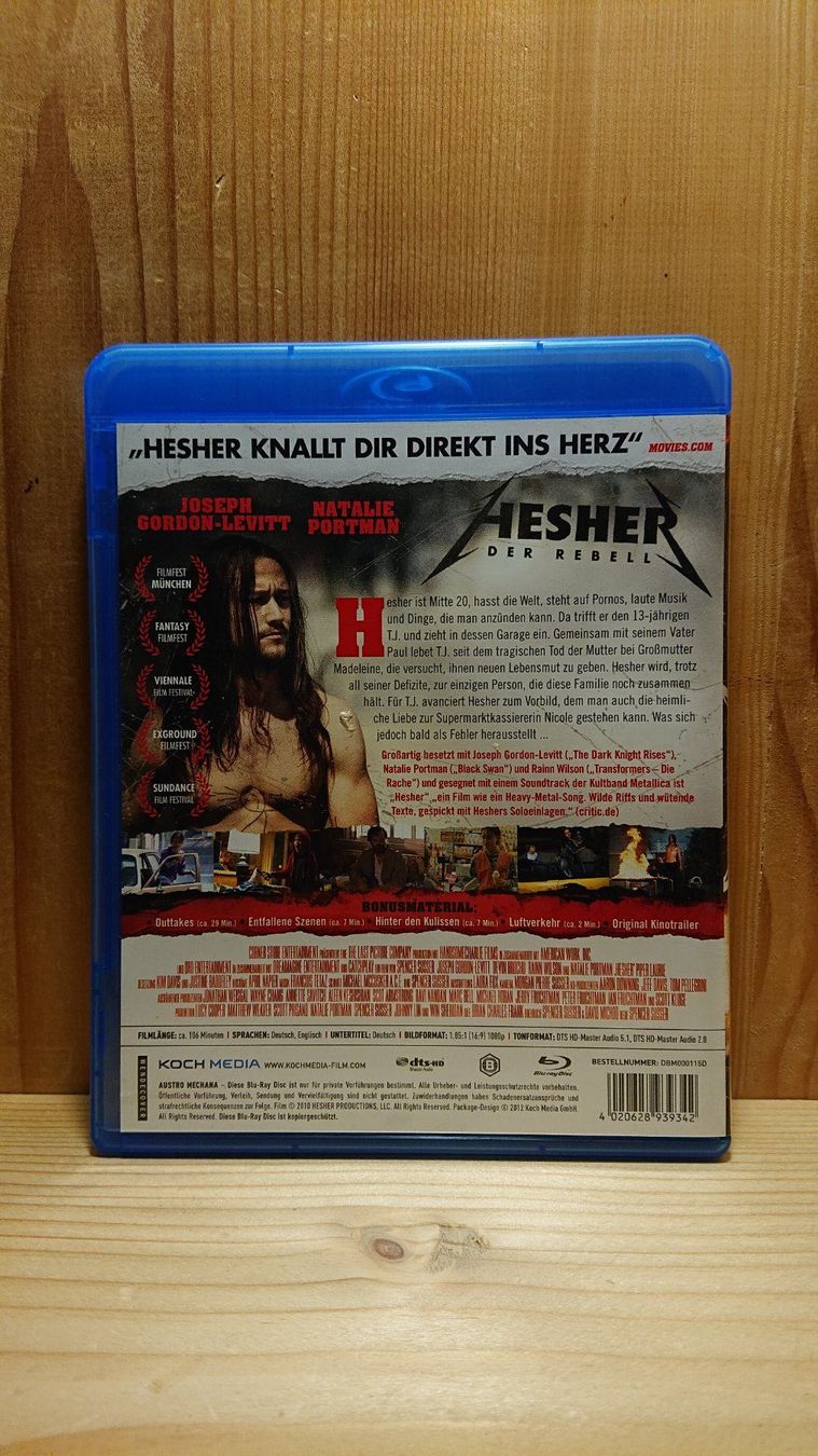 HESHER der Rebell Blu-Ray mit Joseph Gordon-Levitt (Gebraucht) in ...