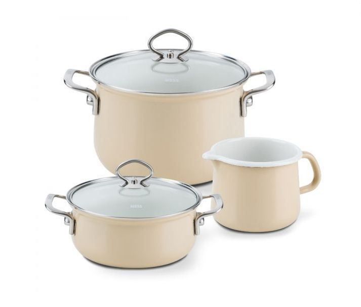 Riess Emaille Kochtopf-Set 3-tlg (Neuf avec emballage d'origine) à ...