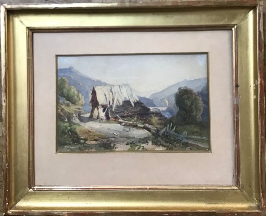 Antike Berglandschaft Aquarell um 1880 (Gebraucht) in Root für CHF 5 – mit Lieferung auf Ricardo ...