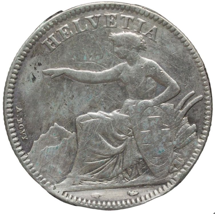 Schweiz Bundesmünze 2 Franken 1850 (Gebraucht) in Liestal für CHF 37 – mit Lieferung auf Ricardo ...