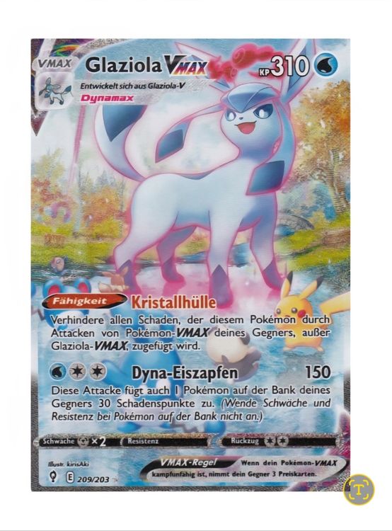 Pokemon-Glaziola-VMAX 209/203 - ab 100.--! (Neu (gemäss Beschreibung ...