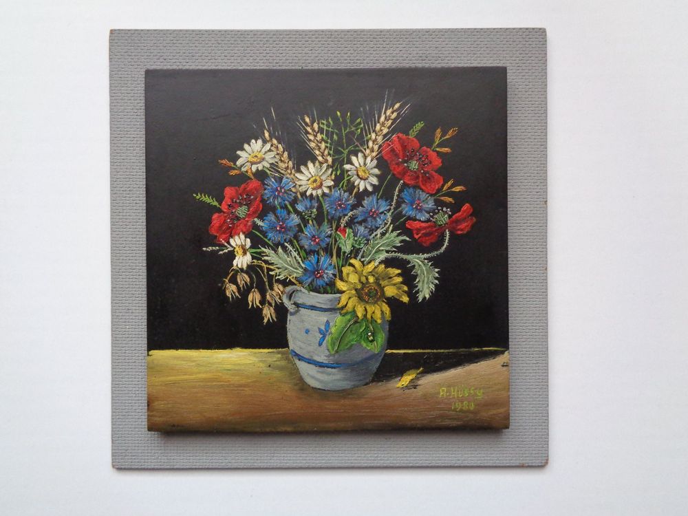 STILLLEBEN HÜSSY KORNBLUMEN MOHNBLUMEN SONNENBLUMEN IM TOPF (Gebraucht) in Henggart für CHF 35 ...