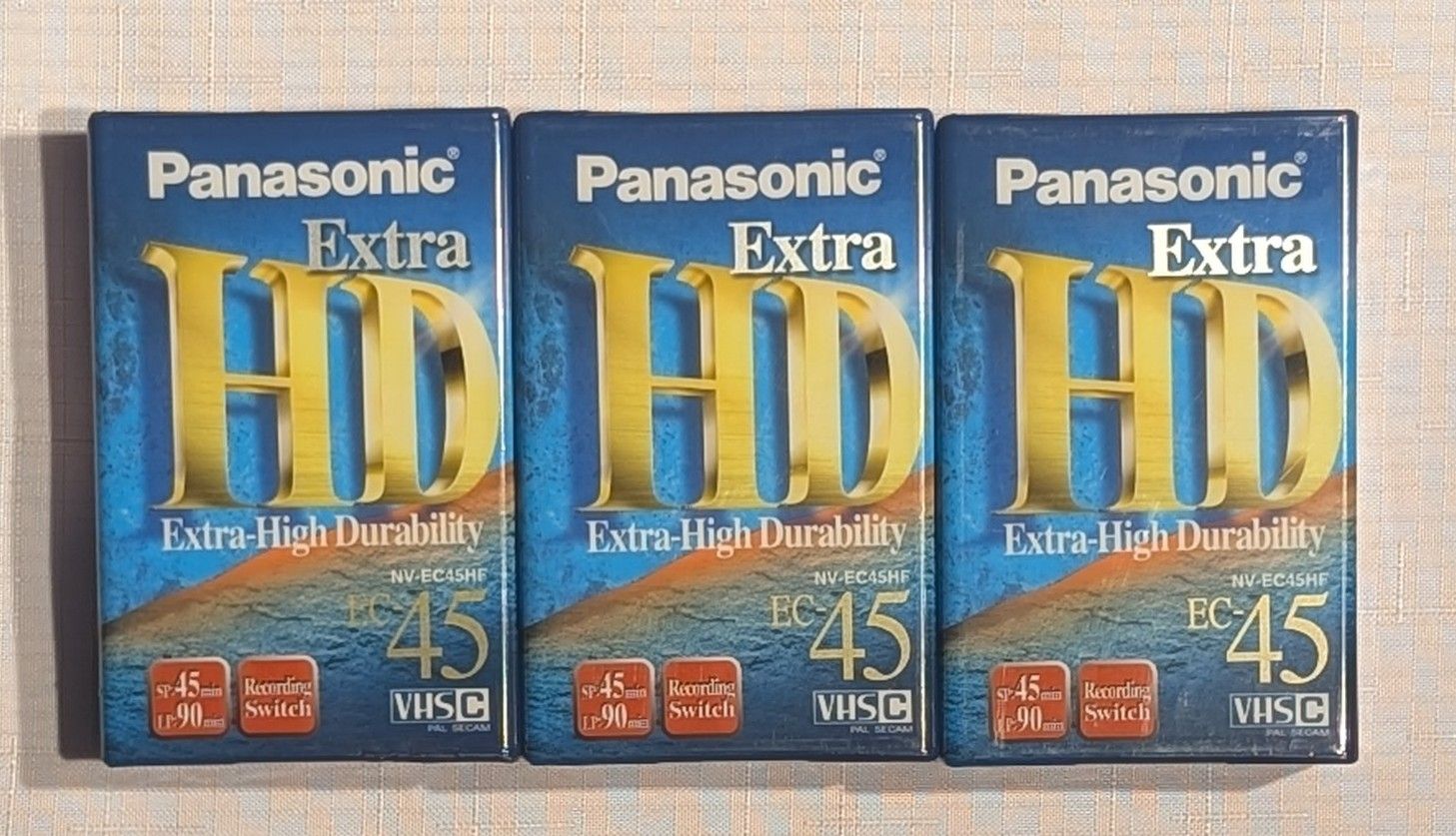 3x Panasonic NV-EC45HF Videokassette HD-Extra VHS NEU&OV (Neu und ...