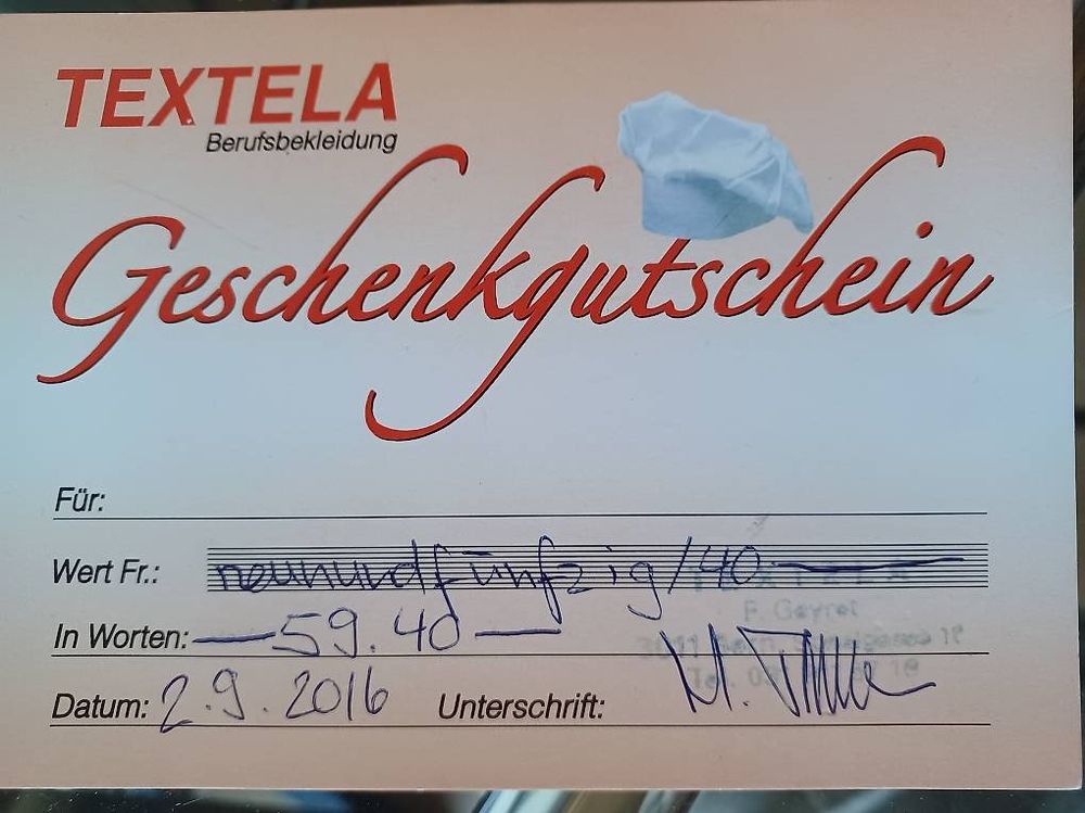 🌸 Gutschein im Wert von 59.40 von Textela.ch 🌺 (Neu und ...