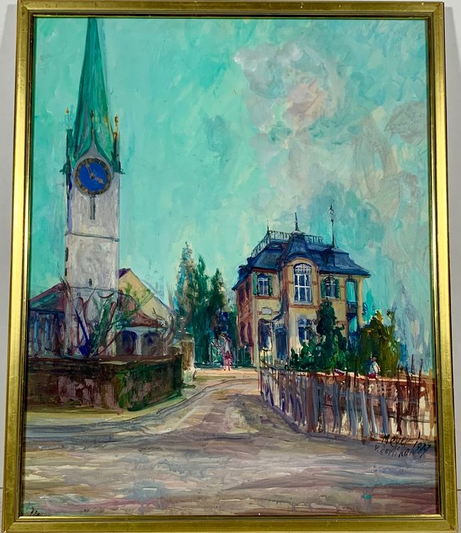 Hans Rudolph Meyer -Meyer von Zollikon Gouache Gemälde (Gebraucht) in ...