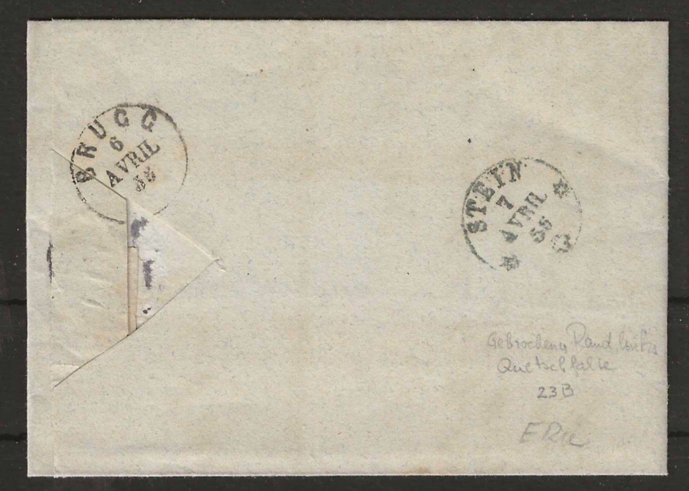 1855 : Brief von Bözen mit Nr. 23B1 - KP 280.-- (Gebraucht) in Gümligen für CHF 1 – mit ...