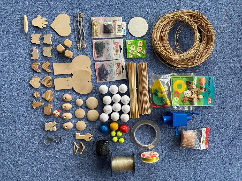 Verschiedenes Bastel-Material inkl. Artikel aus Holz | Kaufen auf Ricardo