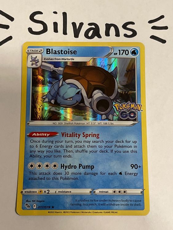Blastoise Holo 017/078 Pokemon Go Englisch | Kaufen auf Ricardo