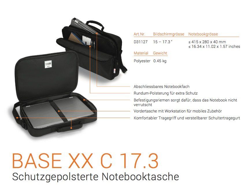 BASE XX C 17.3 Notebook Tasche | Kaufen auf Ricardo