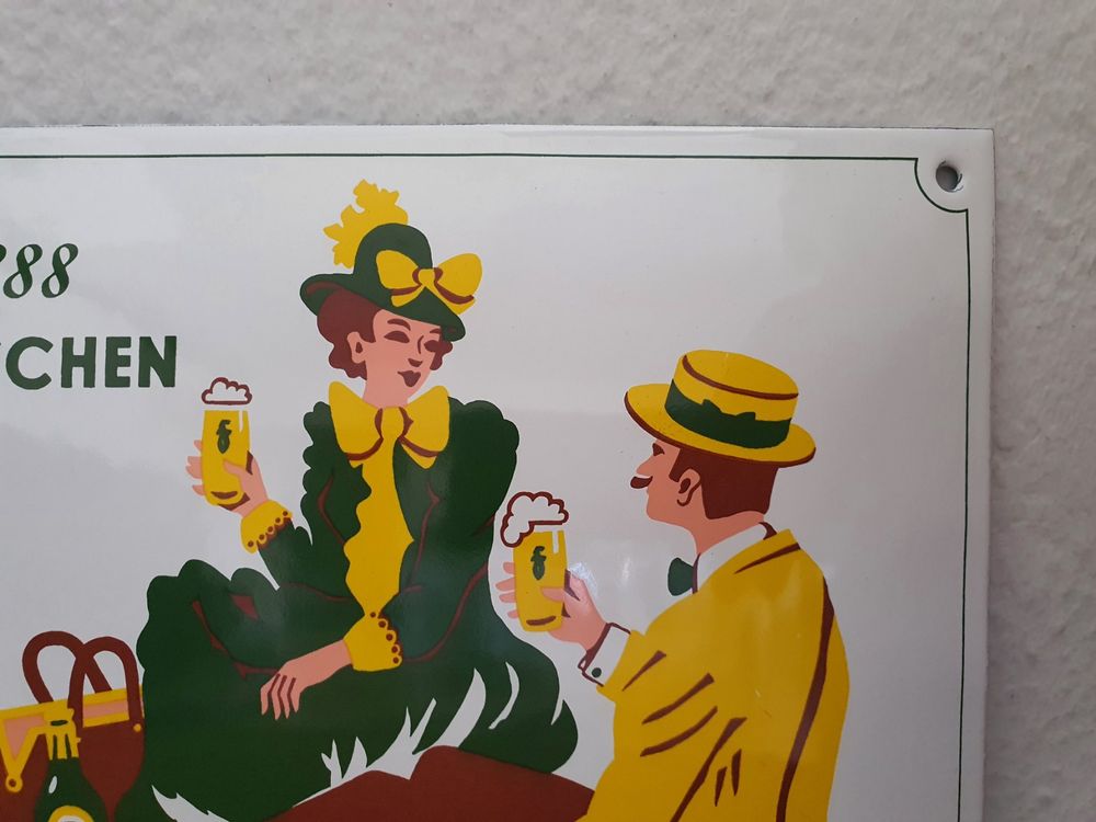 Emailschild Feldschlösschen Bier Emaille Schild Brauerei (Neu (gemäss ...