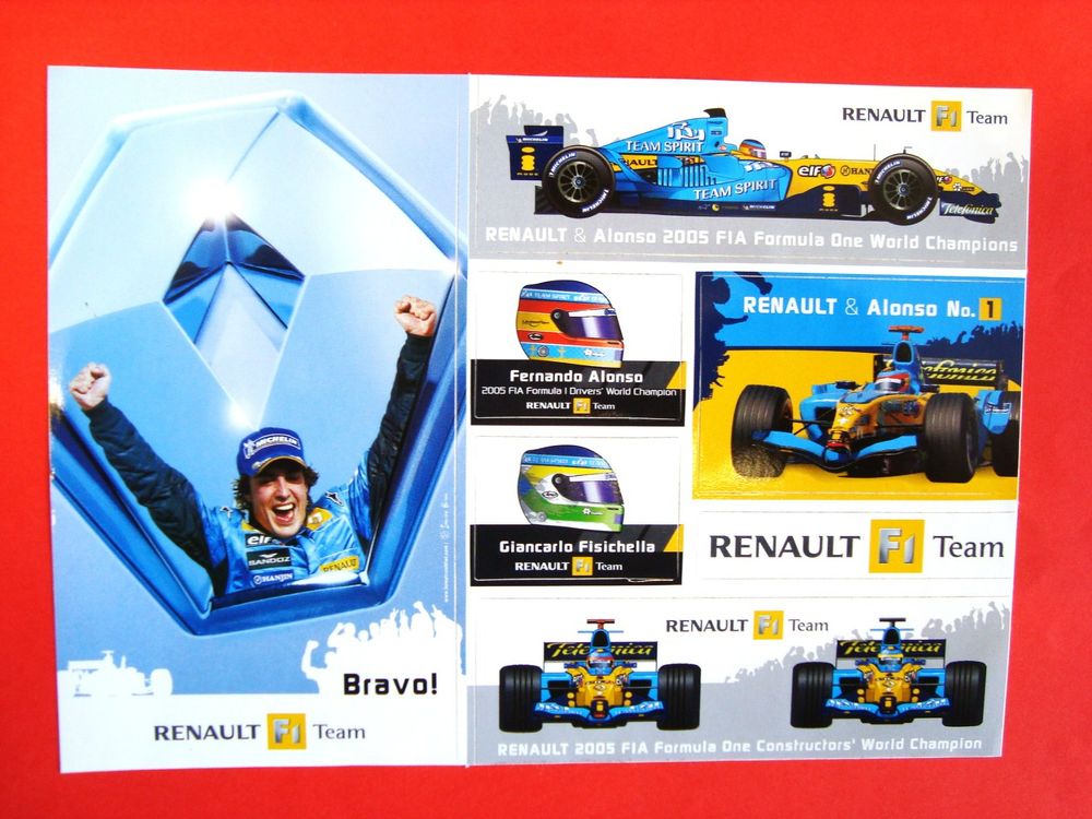 Autocollant, Aufkleber, Fernando Alonso, Renault F1, 2005 (Neu und ...
