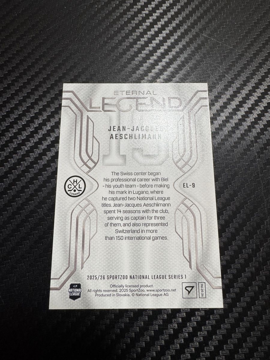 Sportzoo Eternal Legend HC Lugano Aeschlimann 10/65 (Neu (gemäss ...