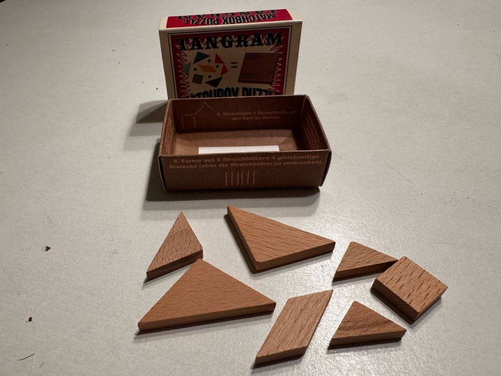 Tangram Matchbox Puzzle (Gebraucht) in Egg b. Zürich für CHF 3 – mit ...