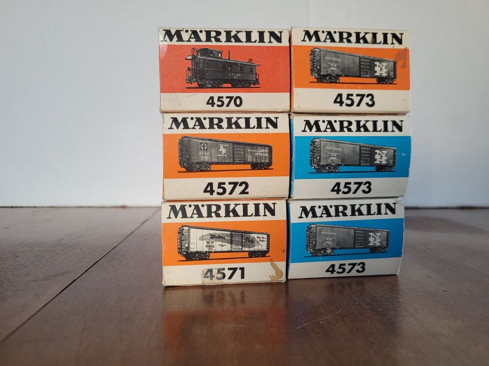 Märklin 4570,4571,4572, 3 x 4573, US - Güterwagen-Set (Gebraucht) in ...
