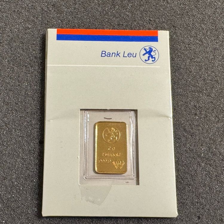 2 gramm Gold Barren Bank Leu - selten (Gebraucht) in Reitnau für CHF ...