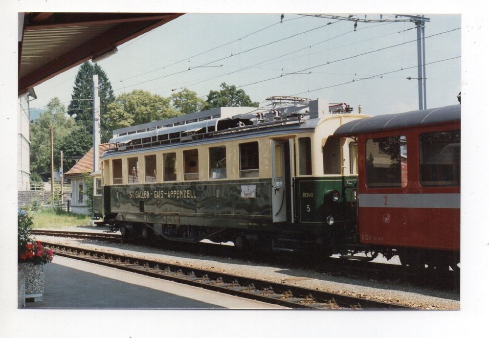 GAIS Bahnhof mit Bahn St-Gallen-Gais-Appenzell (Photo 1989) (Gebraucht) in Jona für CHF 7.9 ...