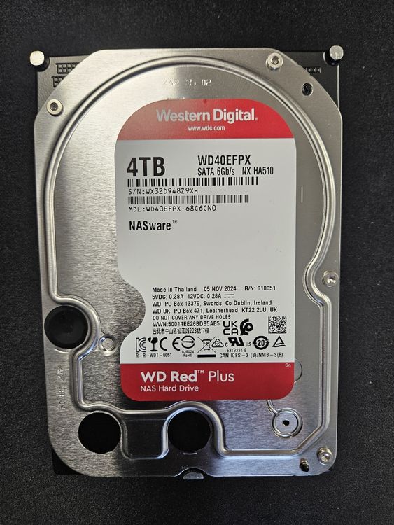 Western Digital WD Red Plus 4TB NAS-Festplatte (WD40EFPX) (Gebraucht ...