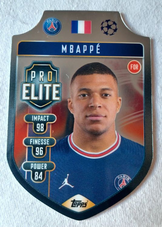 Topps Pro Elite KYLIAN MBAPPÉ Die Cut Shield Paris Card (Neu (gemäss ...