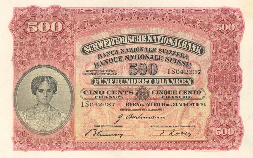 500 Franken Banknote Schweiz Serie 2 (Reproduktion) | Kaufen auf Ricardo