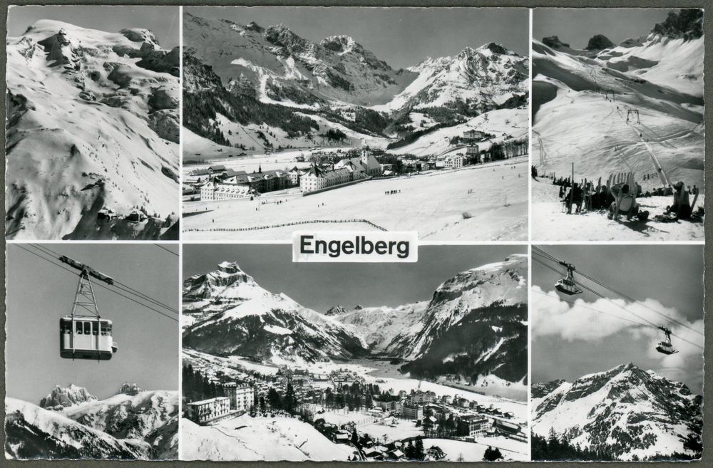 AK sw Engelberg OW 6-fach- Multibild ≈ 1965 (Gebraucht) in Basel für CHF 2.4 – mit Lieferung auf ...
