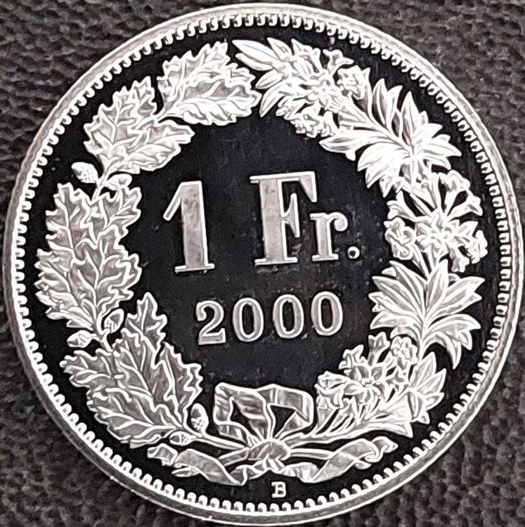 1 Franken 2000 stgl / aus Münzsatz (Neu (gemäss Beschreibung)) in Arch für CHF 10 – mit ...