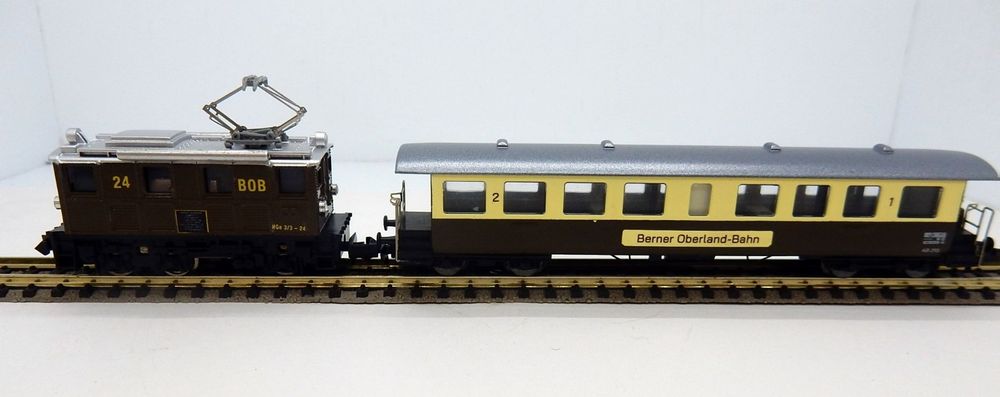 N- BOB "Berner-Oberland Bahn" Locomoteur El. + Voiture 1&2cl (D ...