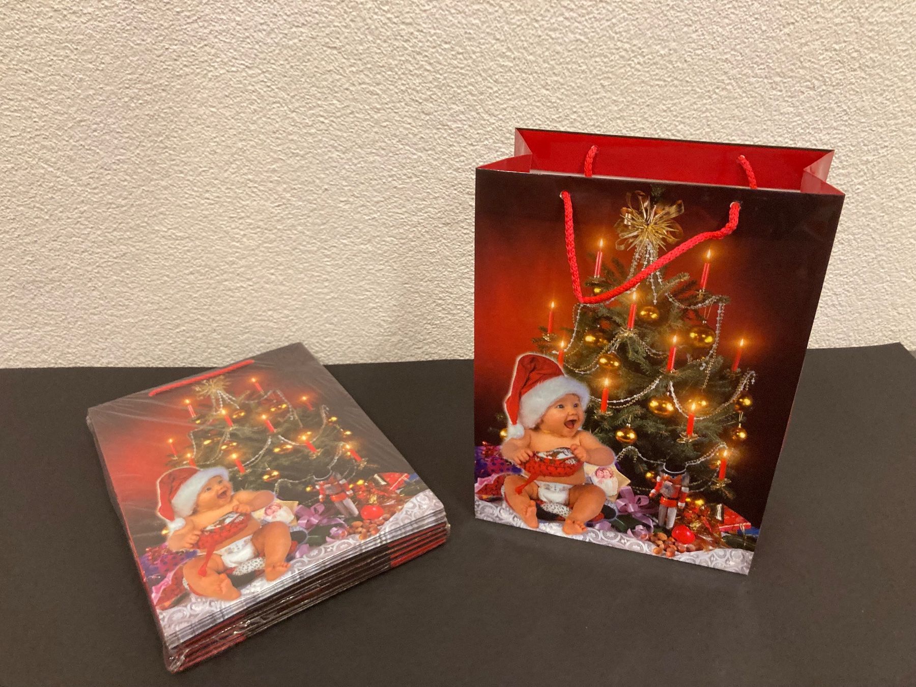 Geschenktaschen Weihnachten, 10 Stück, je ca.32 x 23 x 11 cm (Neu und ...