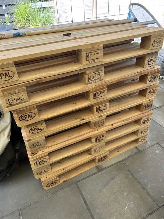 Europaletten 9 stk (Gebraucht) in Elgg für CHF 66 – nur Abholung auf Ricardo kaufen