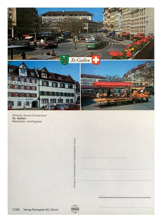 St.Gallen Marktplatz Trolleybus Saurer Hess BBC mit Anhänger (Neu (gemäss Beschreibung)) in Bern ...