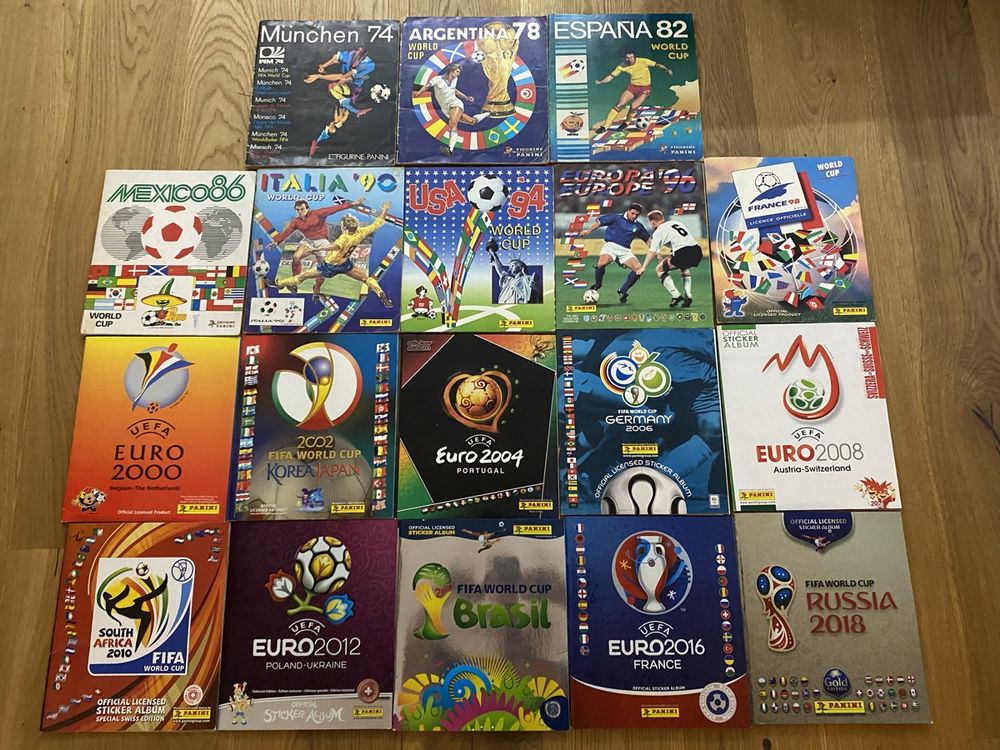 Panini WM und EM Sammlung 18 Alben (Gebraucht) in Bachs für CHF 2499 ... Panini WM und EM Sammlung 18 Alben (Gebraucht) in Bachs für CHF 2499 ...