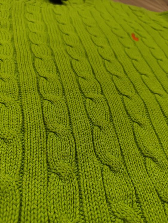 Pull RALPH LAUREN torsadé vert taille SP/équivalent SP femme (Gebraucht ...