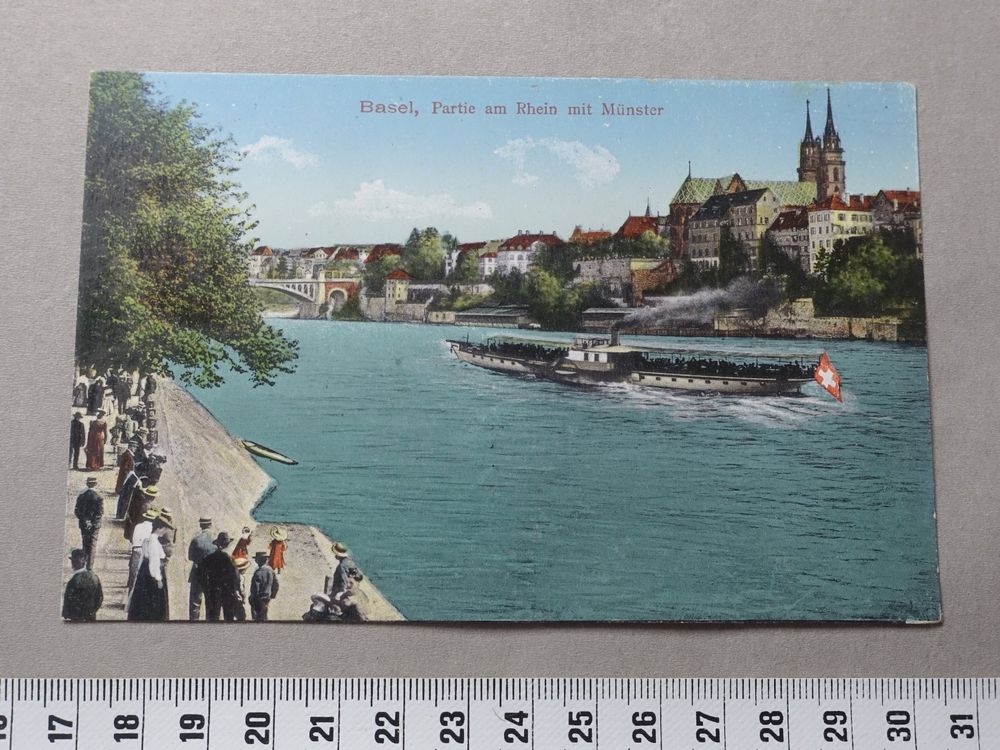 Basel, Rhein, belebt, Schiff, Dampfschiff | Kaufen auf Ricardo