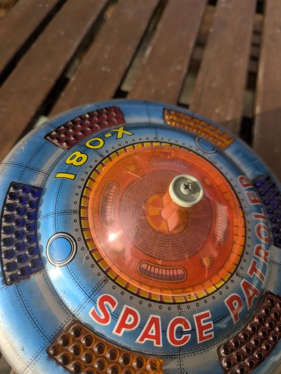 Vintage Tin Toy Space Patrol X-081 UFO Flying Saucer Japan (Gebraucht ...