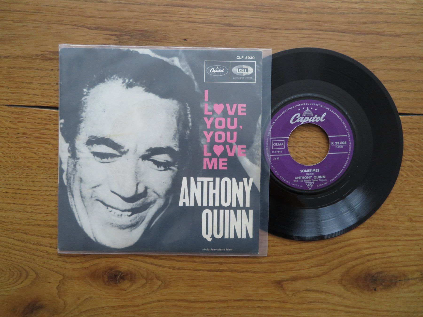 Anthony Quinn - I Love You, You Love Me - Single Schallpl... (Neu ...