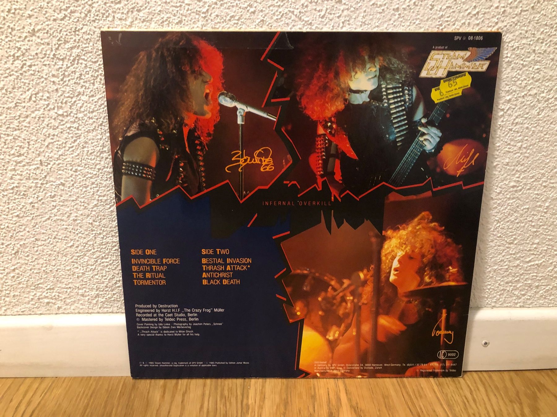 DESTRUCTION - INFERNAL OVERKILL LP ORIG DE 1985 TRASH METAL (Gebraucht ...