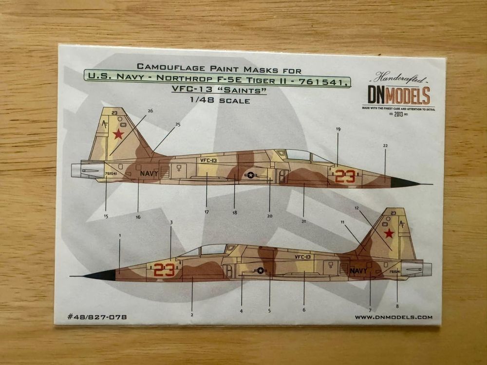 DNmodels camo masks for US Navy F-5E Tiger II VFC-13 Saints (Neu und ...