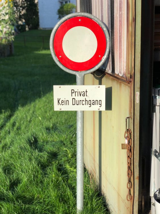 Massives Strassenschild, Fahrverbot, Privat -kein Durchgang | Kaufen auf Ricardo