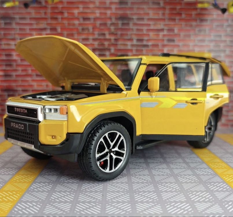 Toyota Prado Modellauto, Türen öffenbar, gelb (Neu und originalverpackt ...