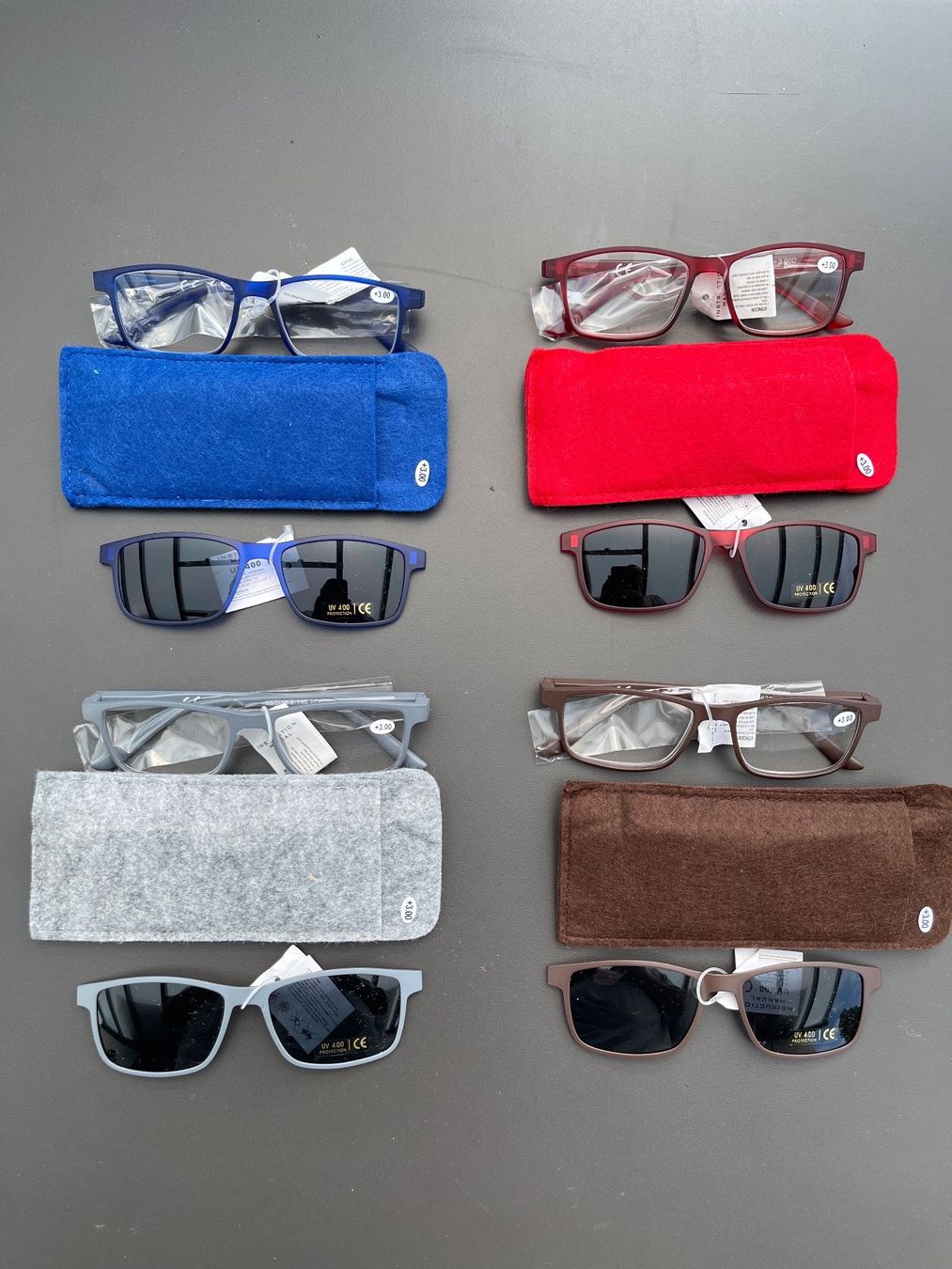 Lesen Brillen +3.00 mit Sonnen Abtekung aus Magnet pro Stück (Neu und originalverpackt) in ...