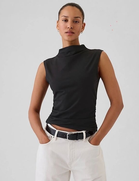 GAP Top schwarz „ruched Modern Tank“ neu (Neu (gemäss Beschreibung)) in ...