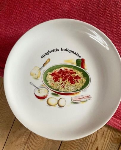 Spaghetti Teller Set, Pasta Teller, 8 Stk, Orgies France (Gebraucht) in ...