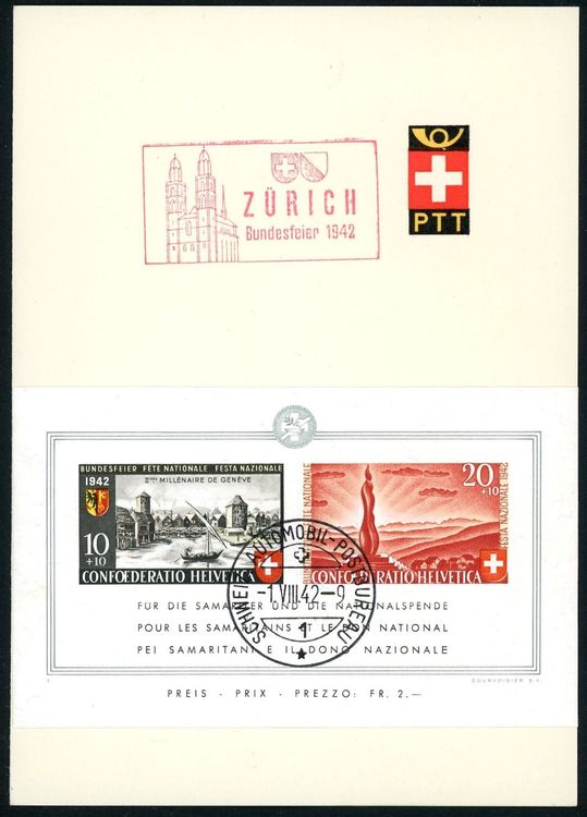 Block 1942 auf PTT Faltblatt | Kaufen auf Ricardo