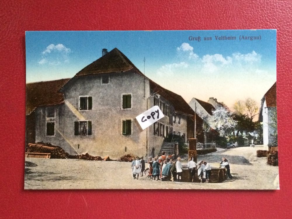 Gruss aus Veltheim (Aargau) Strassenpartie belebt AK (Gebraucht) in ...