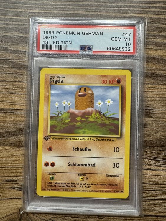 Pokemon Digda 47/102 Deutsch Base Set 1. Edition PSA 10 (Neu (gemäss ...