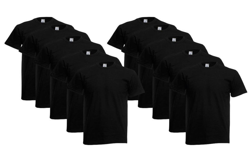 Fruit of the Loom SCHWARZ Gr. L 10 Pack (Neu und originalverpackt) in ...