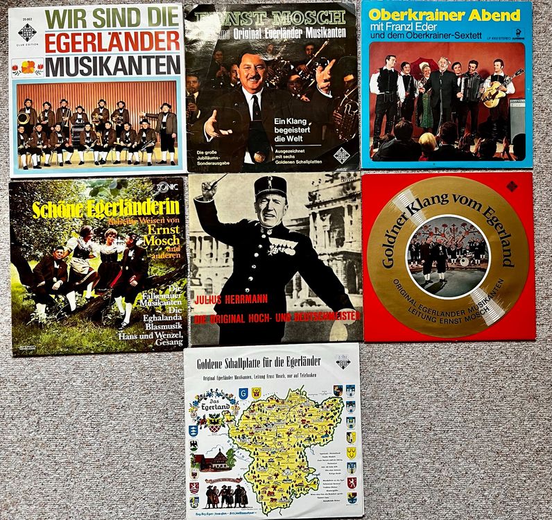 Sammlung 7 Schallplatten EGERLAND & DIV (Gebraucht) in Unterseen für CHF 12 – mit Lieferung auf ...