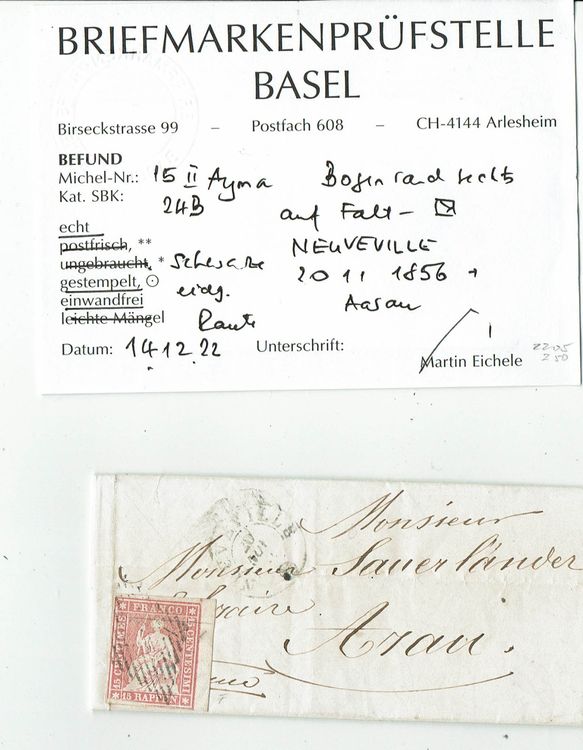 STRUBEL > 15RP(24B/B1)>AARAU S RTE BEFUND (Gebraucht) in Rüschlikon für CHF 80 – mit Lieferung ...