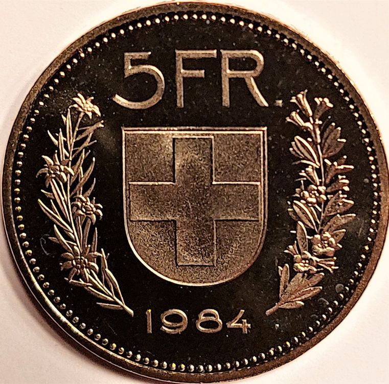 5 Franken 1984 stgl. (Neu (gemäss Beschreibung)) in Arch für CHF 14 – mit Lieferung auf Ricardo ...