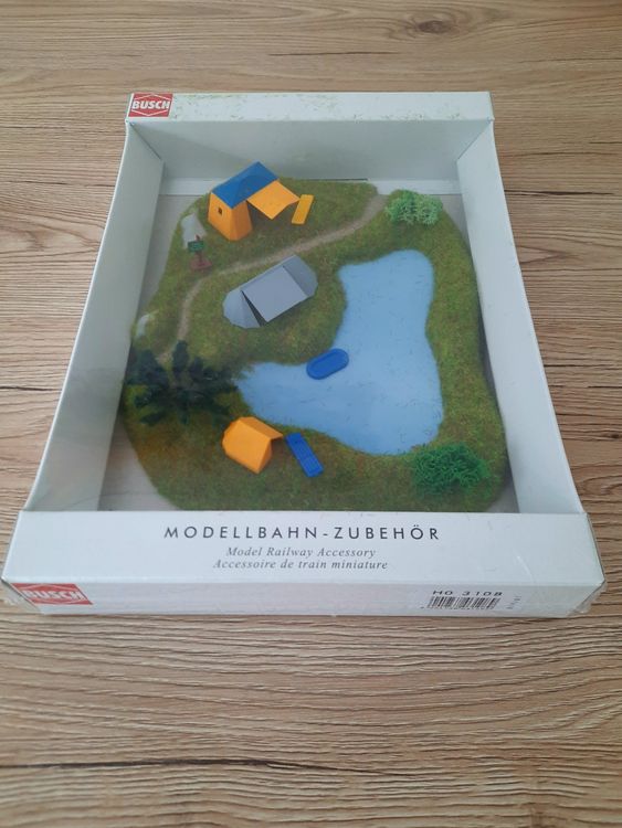 Busch Modellbau 1:87 / Campingplatz mit Badesee, Nummer 3108 (Neu und ...